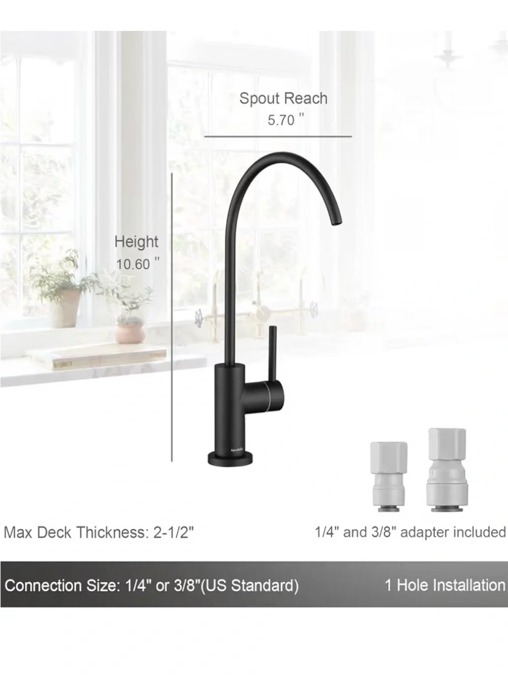Aguastella | Kitchen | Aguastella Black Stainless Steel Water Filter ...